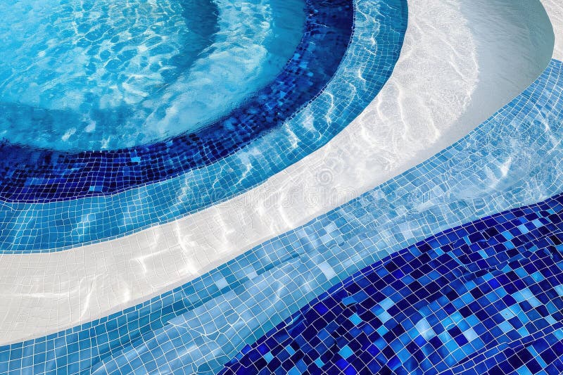 Elegant Abstraction: Suburban Pool Patterns Stock Illustration ...