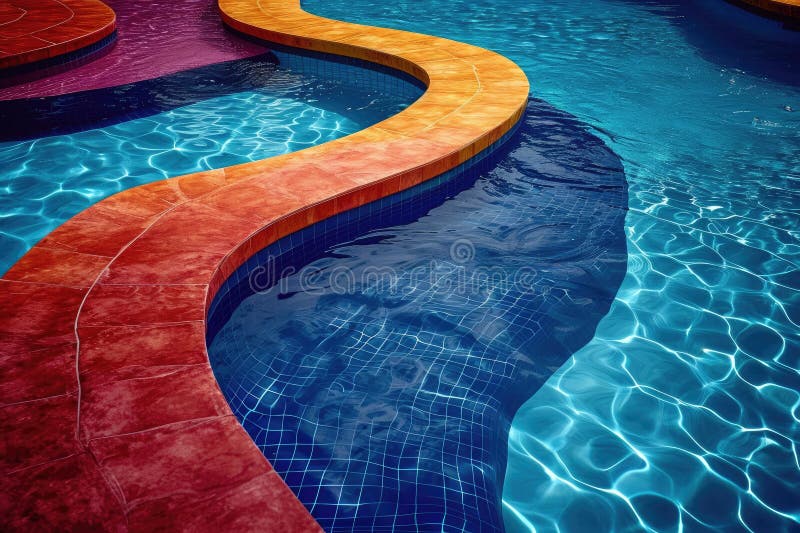 Elegant Abstraction: Suburban Pool Patterns Stock Photo - Image of pool ...