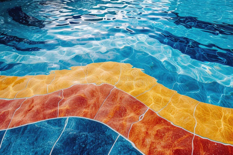 Elegant Abstraction: Suburban Pool Patterns Stock Illustration ...