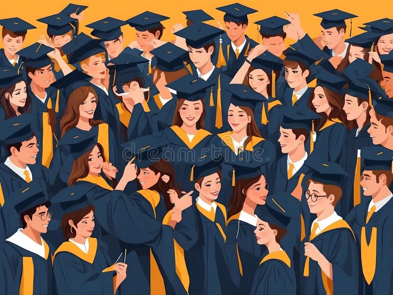 Elegant and Aesthetic Graduation Background Stock Illustration ...