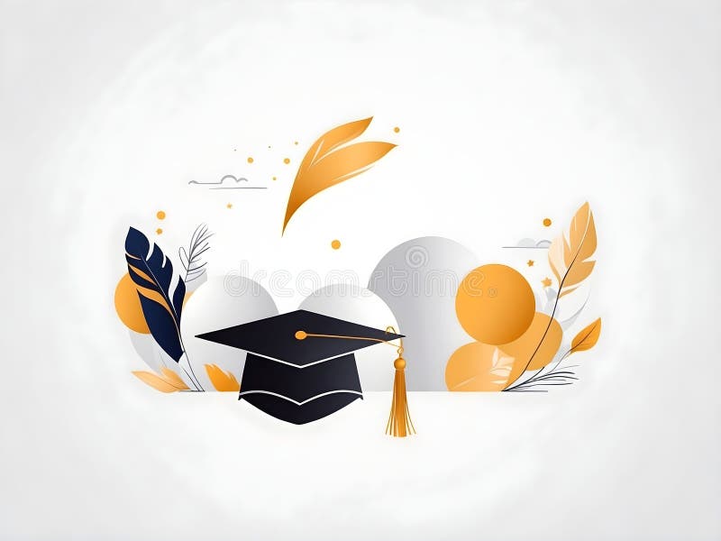 Elegant and Aesthetic Graduation Background Stock Illustration ...