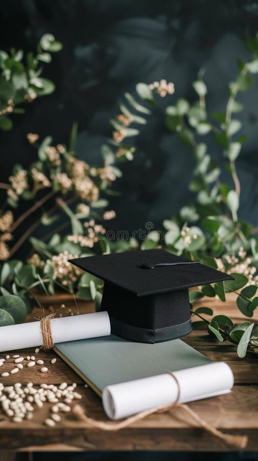 Elegant Aesthetic Invitation Template for Graduation, Empty White Blank ...