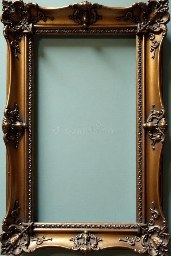 Elegant Aged Bronze Frame, Vertical, Narrow, Missing Artwork , Worn ...