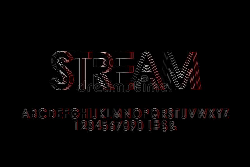 Elegant Alphabet and Numbers. Typography Urban Font Style for Display ...