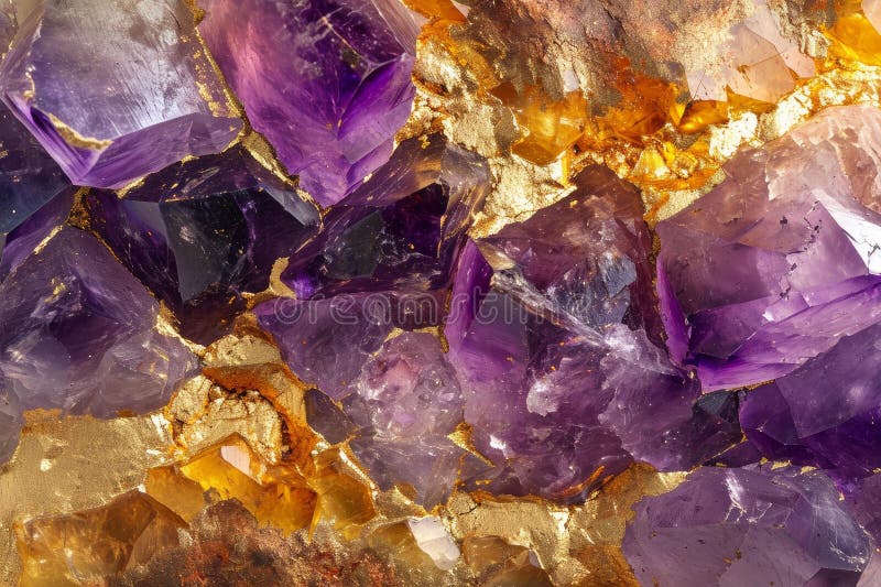 Elegant Amethyst Gold Colors. Generate Ai Stock Illustration ...