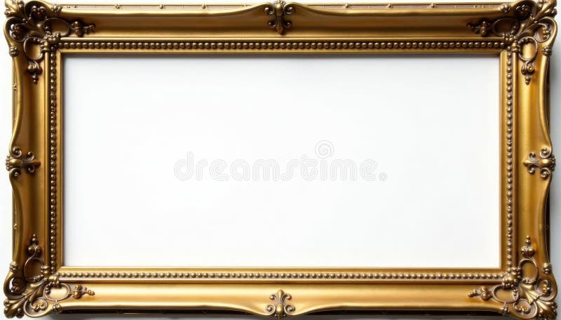 Elegant Antique Gold Frame, Blank Space for Art , Gold Frame, Border ...
