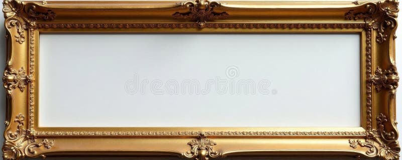 Elegant Antique Gold Frame, Blank Space for Art , Isolated, Gallery ...