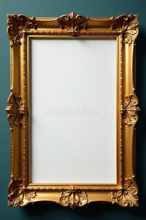 Elegant Antique Gold Frame, Blank Space for Artwork , Antique Frame ...