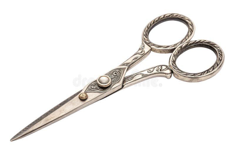 Elegant Antique Scissors, Isolated on White Background - Generated by ...