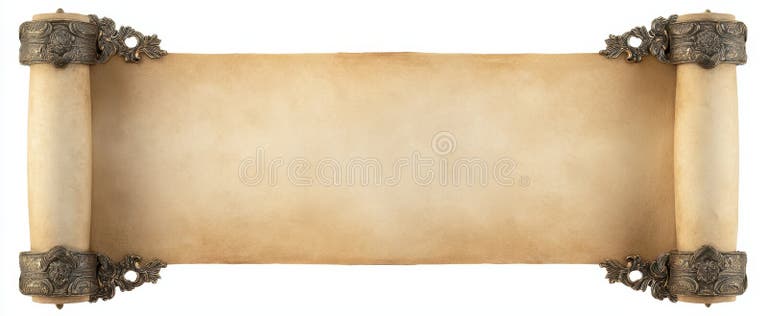 The Elegant Antique Scroll with Ornate Silver Ends for Historical ...