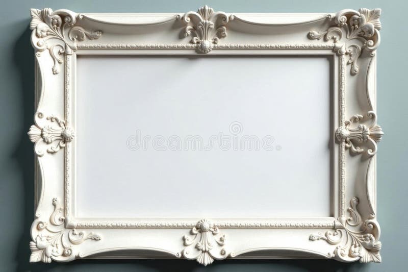 Elegant Antique White Frame, Distressed Edges , Vintage, Isolated ...