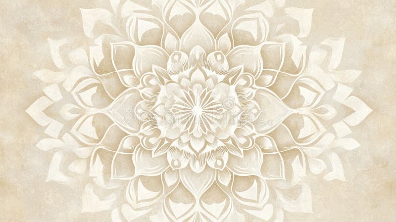 Elegant Arabesque Pattern in Soft Beige and White Tones for Versatile ...