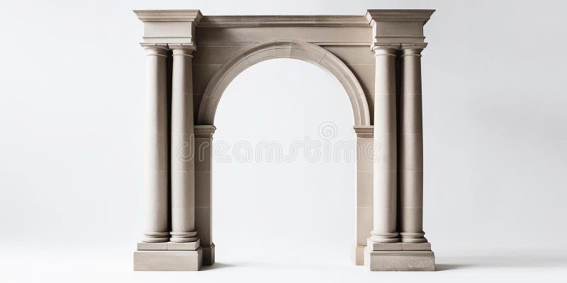 Elegant Architectural Arch with Classic Columns and a Minimalist Design ...