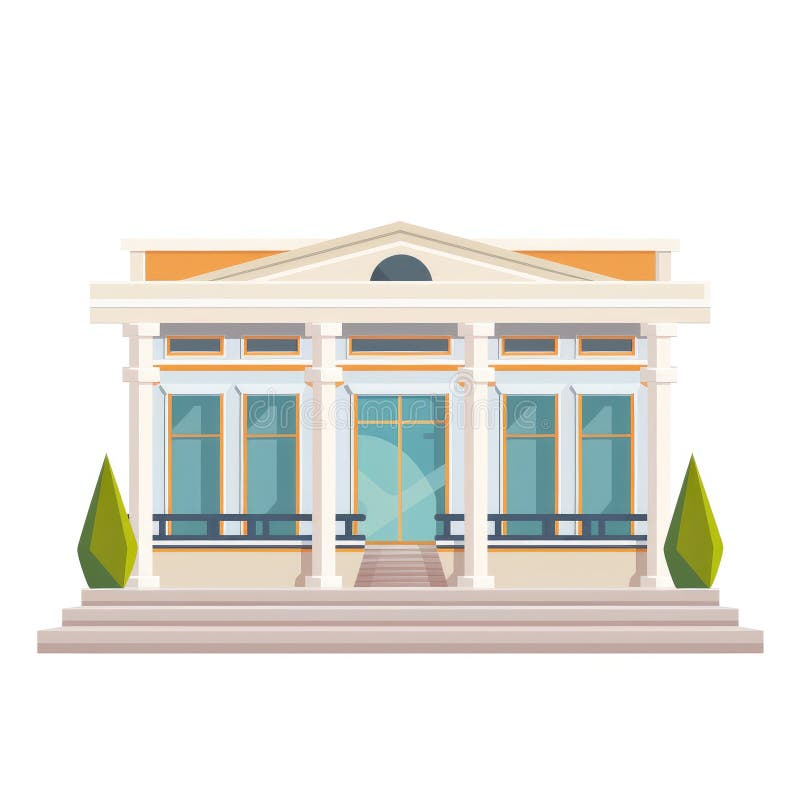 Grand Classical Building Facade with Columns and Steps Stock ...