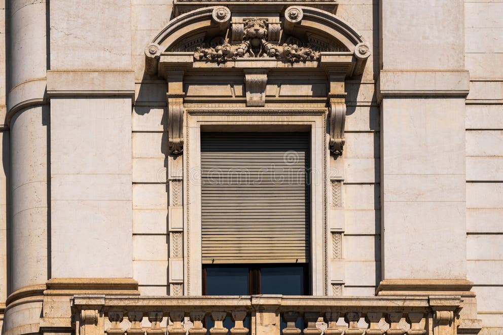 Elegant Architectural Facade Featuring Ornate Stonework and Classic ...