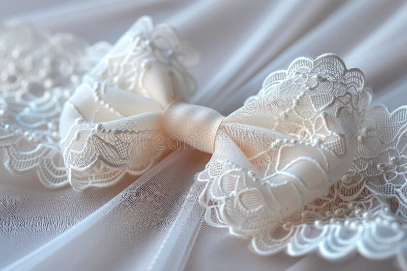 Elegant Arrangement Featuring Delicate Lace Intertwined with a ...