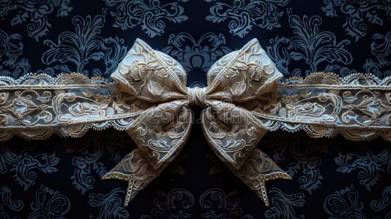 Elegant Arrangement Featuring Delicate Lace Intertwined with a ...