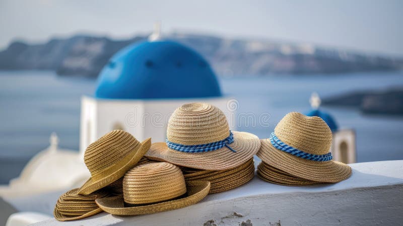 Elegant Array: Hats Adorning the White Wall Stock Image - Image of ...