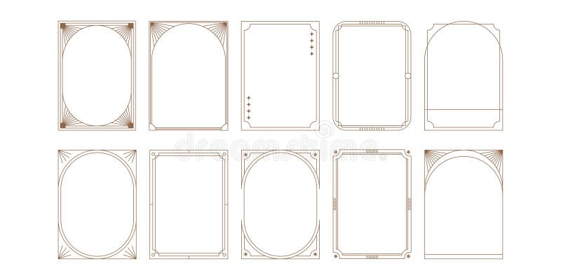 Elegant Art Deco Frame Collection, Luxury Frame Collection Stock Illustration - Illustration of ...