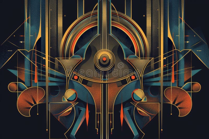 Elegant Art Deco Typography with a Timeless Appeal Stock Illustration ...