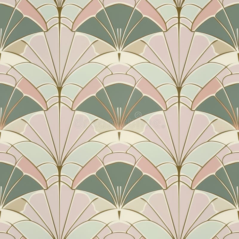 Elegant Art Deco Wallpaper Design with Geometric Patterns Stock Image ...