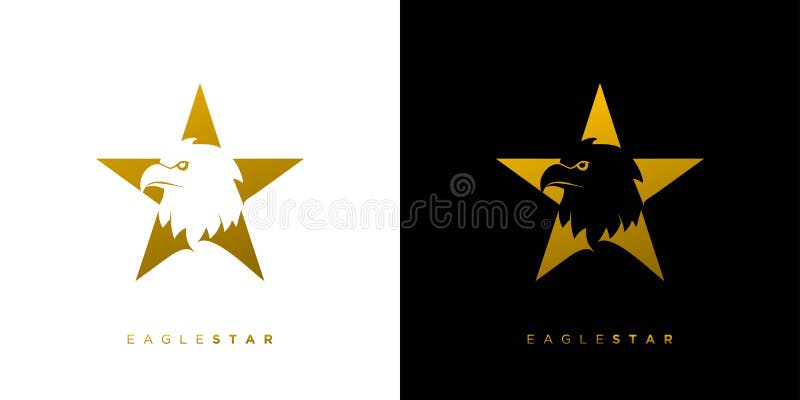 Elegant and Attractive Eagle Star Logo Design Stock Vector ...