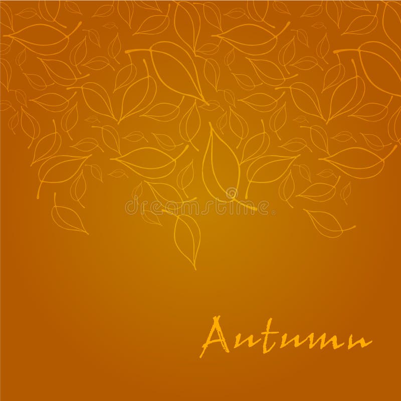 Elegant Autumn Illustrated Background Stock Vector - Illustration of ...