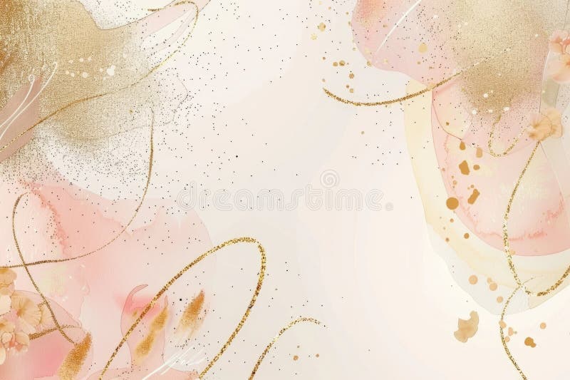 Elegant Autumn Leaves and Abstract Gold Elements Background Design ...