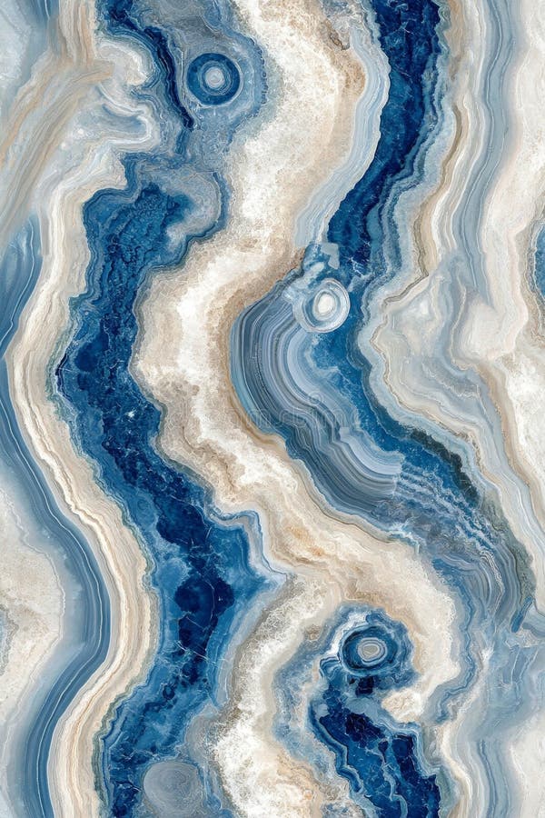 Elegant Azure Blue Marble Texture. Abstract Flowing Acrylic Pattern ...