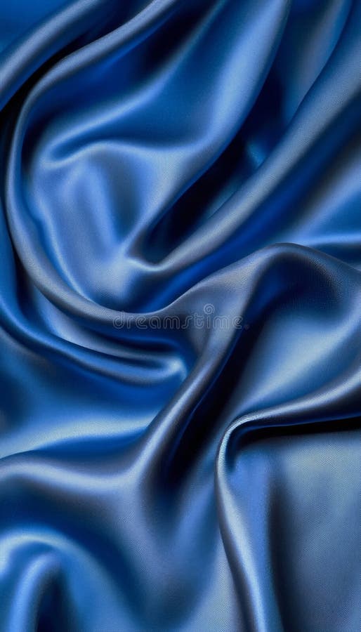 Elegant Azure Silk Fabric Design with Textured Surface and Dynamic Waves for Stunning Visual ...