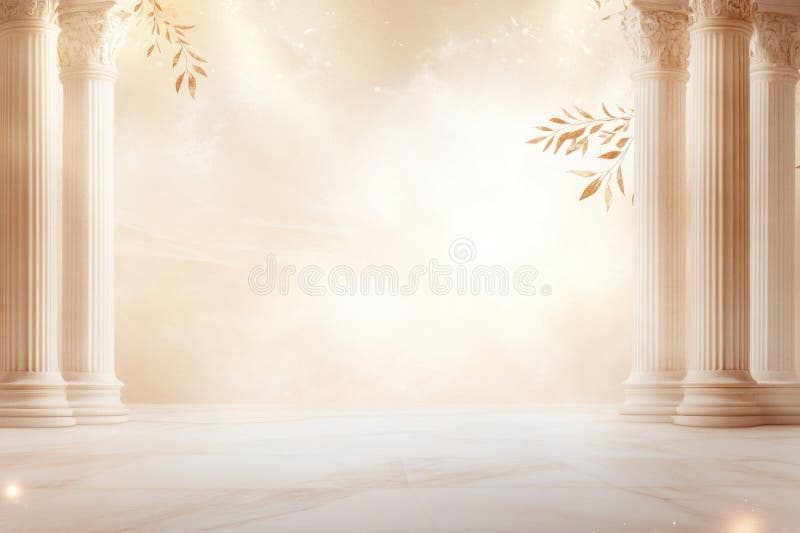 Elegant Backdrop Featuring Classical Columns and Soft Lighting, Perfect ...