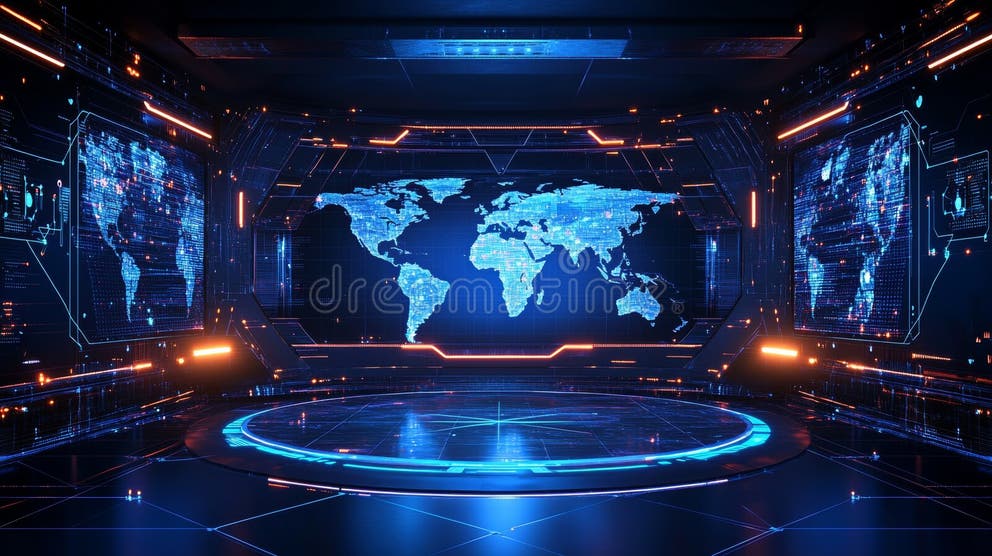 Elegant Backdrop for TV News Programs Stock Image - Image of news ...