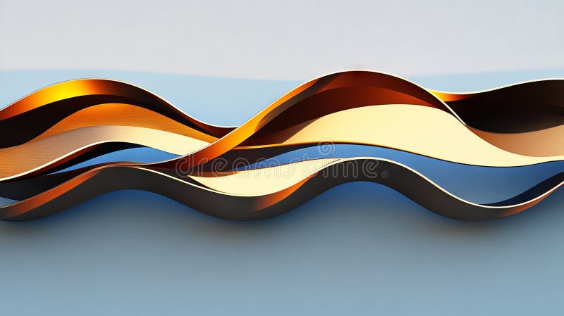 An Elegant Background Featuring a 3D Abstract Design with Gold and ...