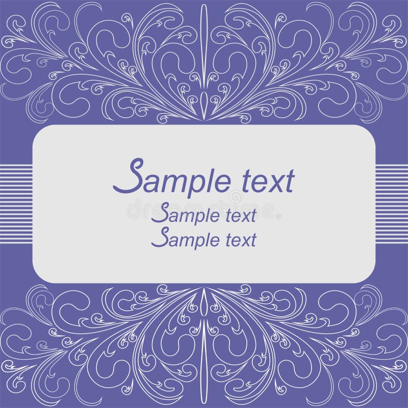 Elegant Background with Floral Borders and Place for Text Stock Vector ...