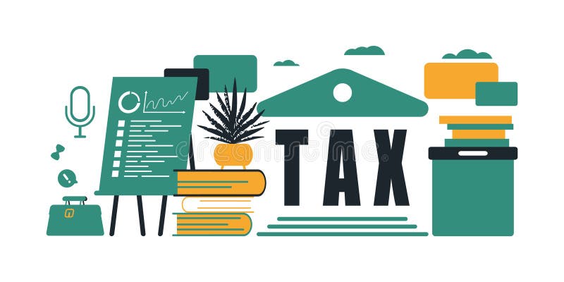 Elegant Background on the Theme of Paying Taxes. Stock Vector ...