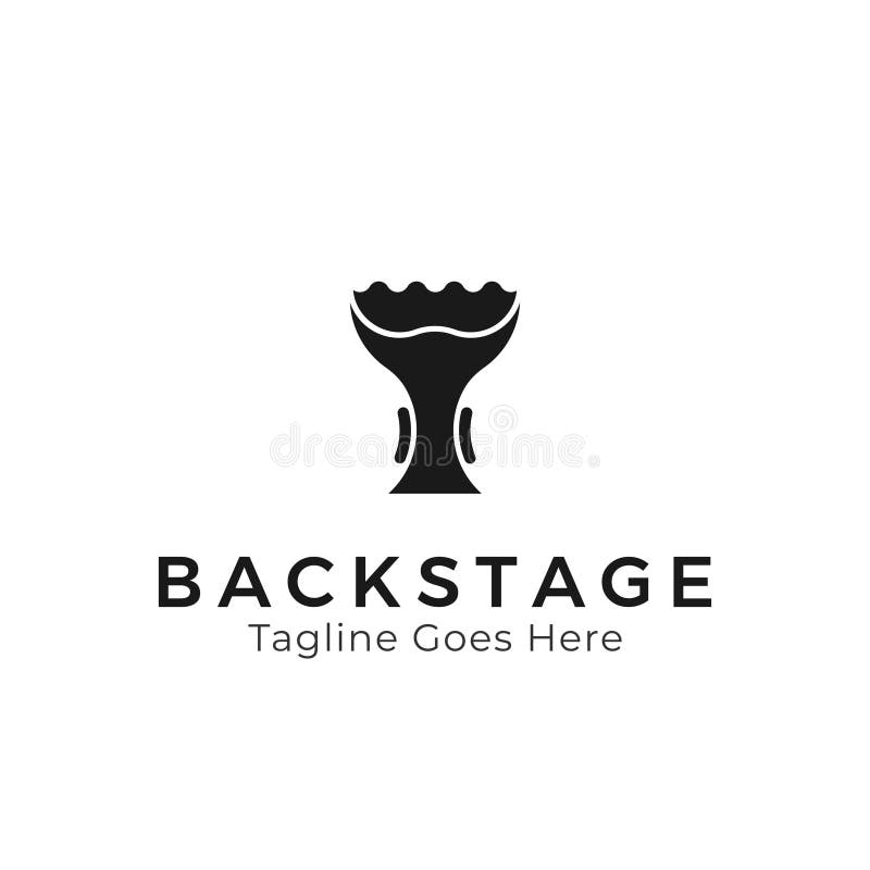 Elegant Backstage Logo Concept Minimalist Stock Vector - Illustration ...