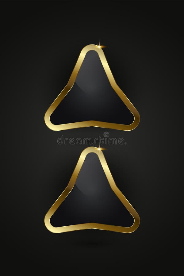 Elegant Badge Design, Two Modern, Triangular Badge with a Reflective ...