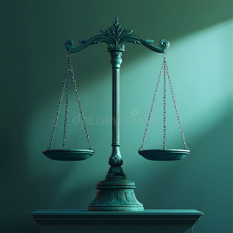 Balance Scale in Soft Lighting Stock Illustration - Illustration of ...