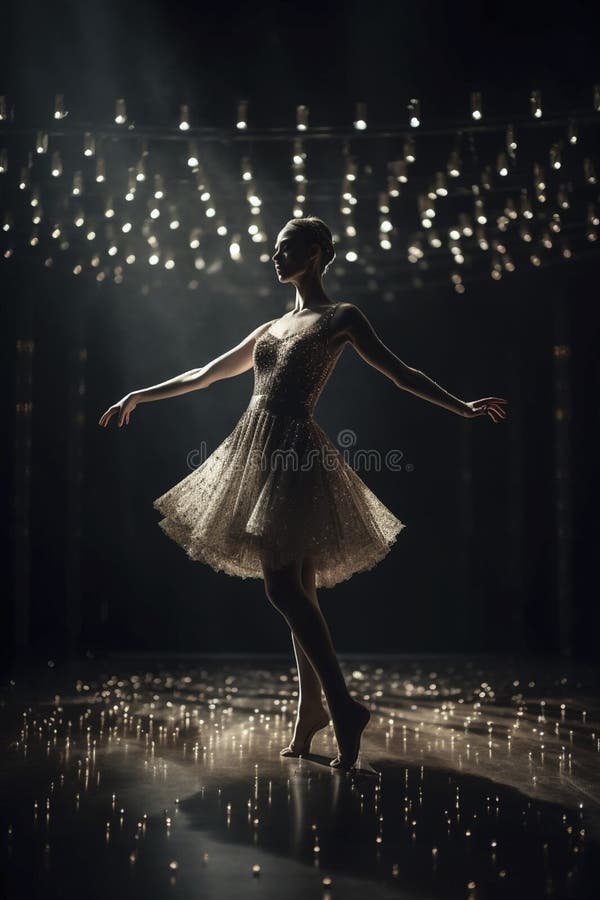 Elegant Ballerina in Dance Pose, Created with Generative AI Stock ...