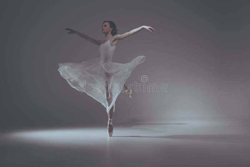 Elegant Ballet Dancer Dancing Stock Image - Image of woman, youngadult ...