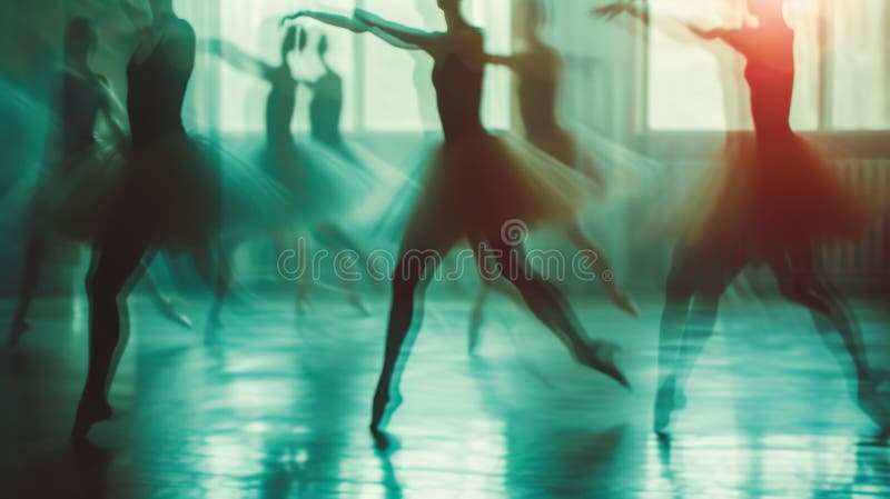 Elegant Ballet Dancers in Motion with Artistic Blur Effect Stock Image ...