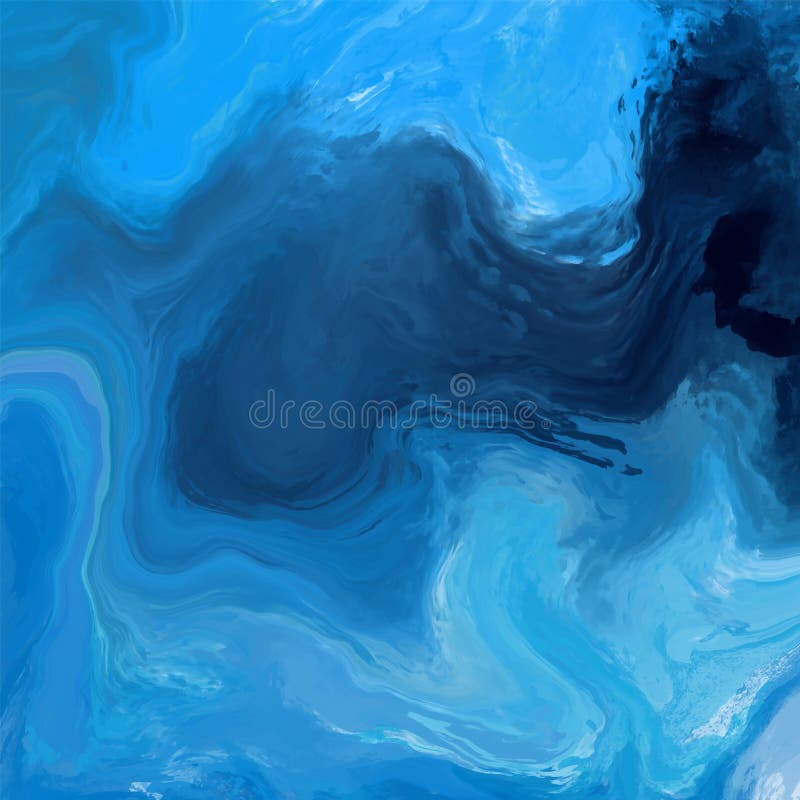 Elegant Banner Template Design with Blue Paint. Stock Vector ...