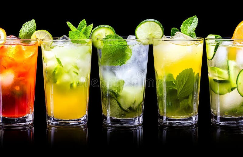 An Elegant Bar Featuring an Extensive Selection of Drinks Shown on the ...