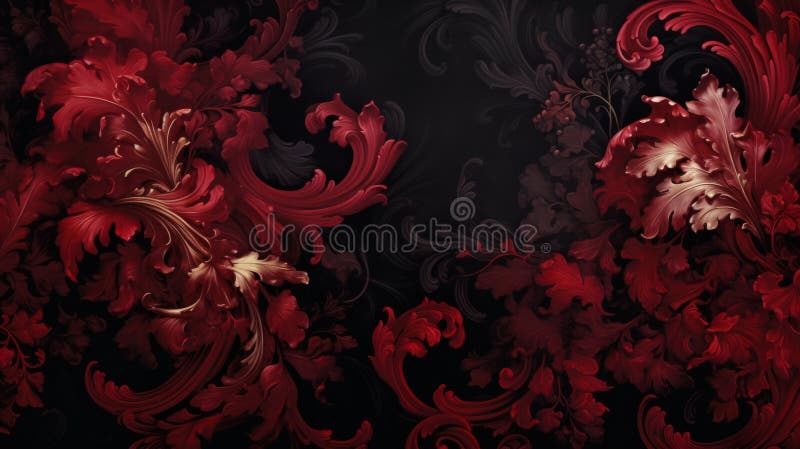 Elegant Baroque Wallpaper Background AI Generated Stock Illustration ...