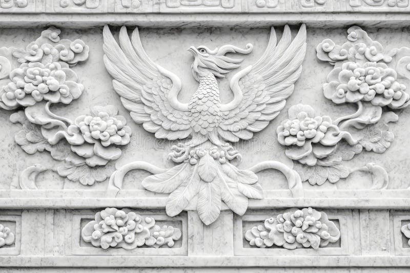 An Elegant Bas-relief Element for a Wall Design Stock Image - Image of ...