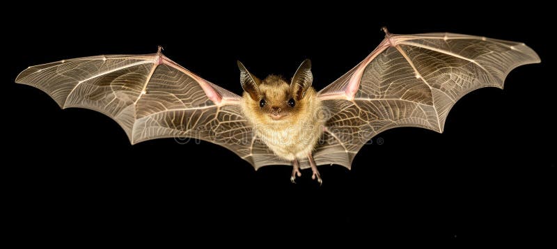 Elegant Bat Gracefully Flying at Night, Soaring Majestically through ...