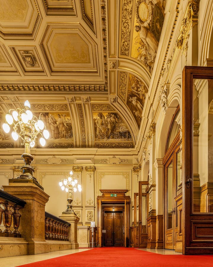 Elegant and Beautiful Interior of the Town Hall in Hamburg, Germany ...