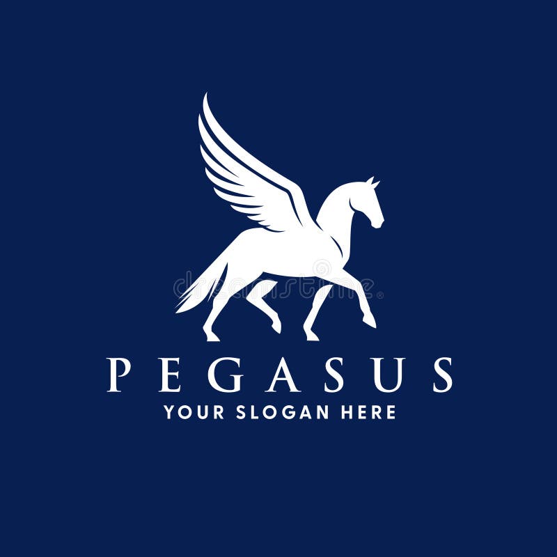 Elegant Beautiful Modern Pegasus Logo Stock Vector - Illustration of company, logo: 365495459