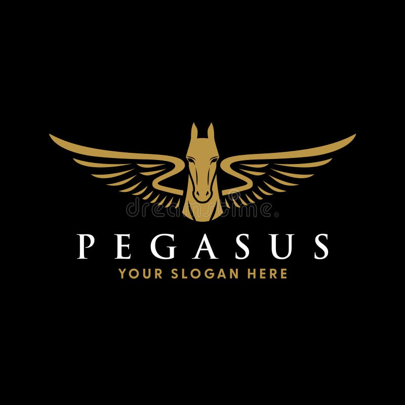 Elegant Beautiful Modern Pegasus Logo Stock Vector - Illustration of race, elegance: 368419206