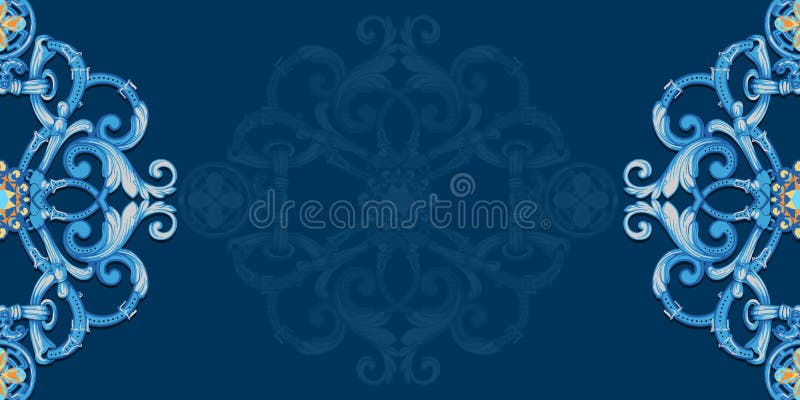 Elegant Beautiful Retro Abstract Baroque Pattern Stock Illustration ...